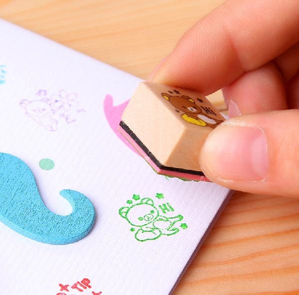 Character Stamp Setswith Ink Pads Korean Rubber Stamp | Etsy