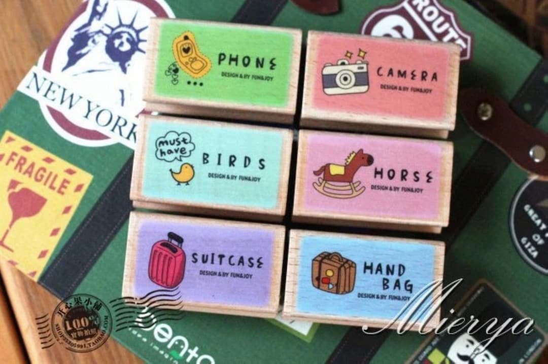 HQ Travel Stamp Set - Rubber Stamp - Diary Stamp - 6 Styles In - Etsy