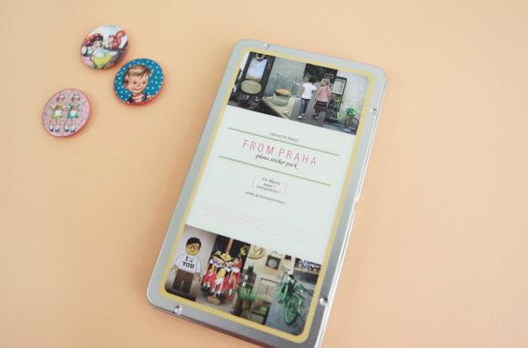 Tin Box Masking Sticker Set Sticker Set Deco Stickers 14 Sheets 18.5 X ...