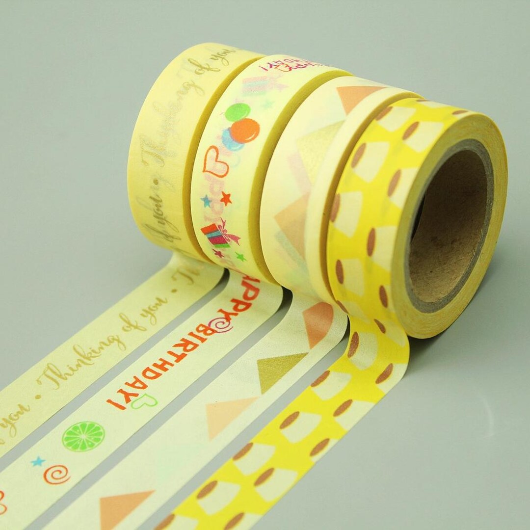 Washi Tape Set: Japanese Masking Tape for Gift Wrapping (4 Rolls) - Etsy