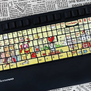 Boy Keyboard Sticker DIY 3D Desktop Keyboard Decal Common Use ...
