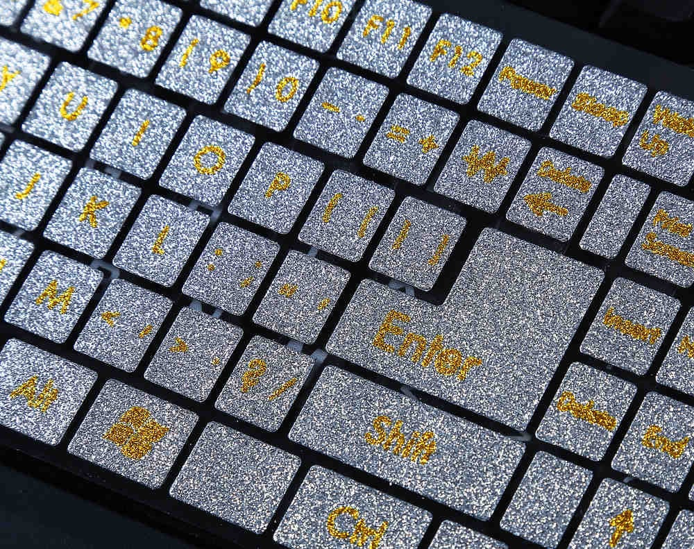 Glitter Keyboard Sticker DIY 3D Foam Desktop Keyboard Decal | Etsy