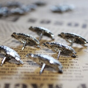 HQ Silver-plated Leaves Push Pins - Zinc Alloy Push Pin - Thumbtack ...