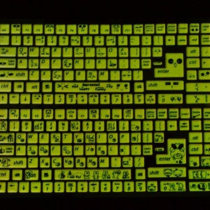 1 Sheet Luminous 3D Foam Keyboard Sticker Keyboard Decals - Etsy