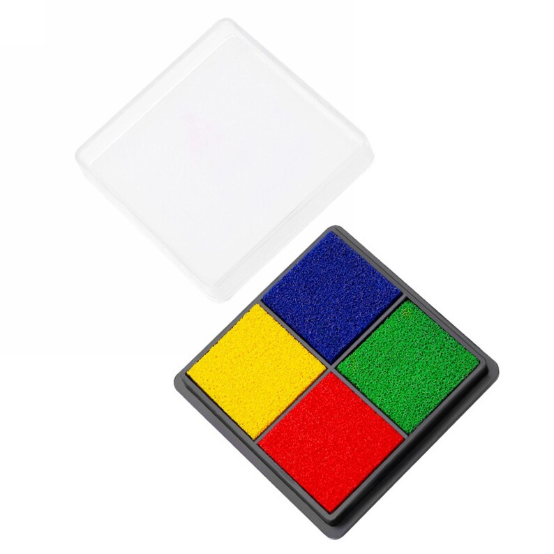 Four Colors Square Stamp Pad - Craft Inkpad - Rubber Stamp Ink - 1 ...