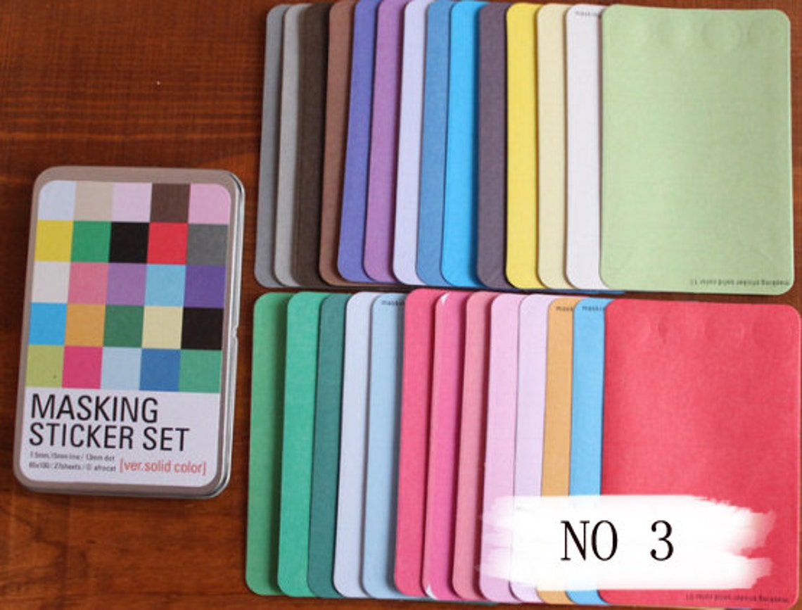 Tin Box Masking Sticker Set Deco Sticker Korean Sticker | Etsy