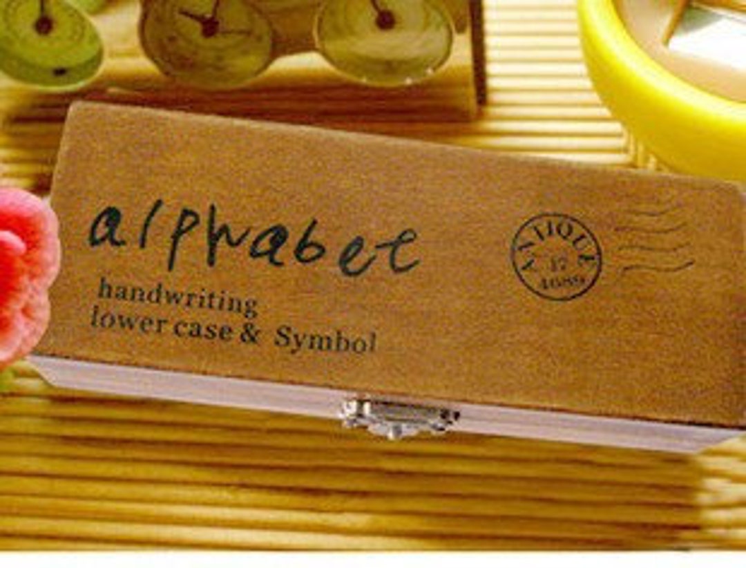 Alphabet Stamp Set - Wooden Rubber Stamp Set - Rubber Stmaps - Stamps ...