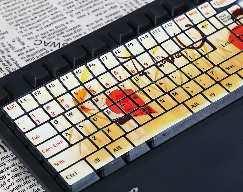 Girl Keyboard Sticker DIY 3D Desktop Keyboard Decal Common Use | Etsy