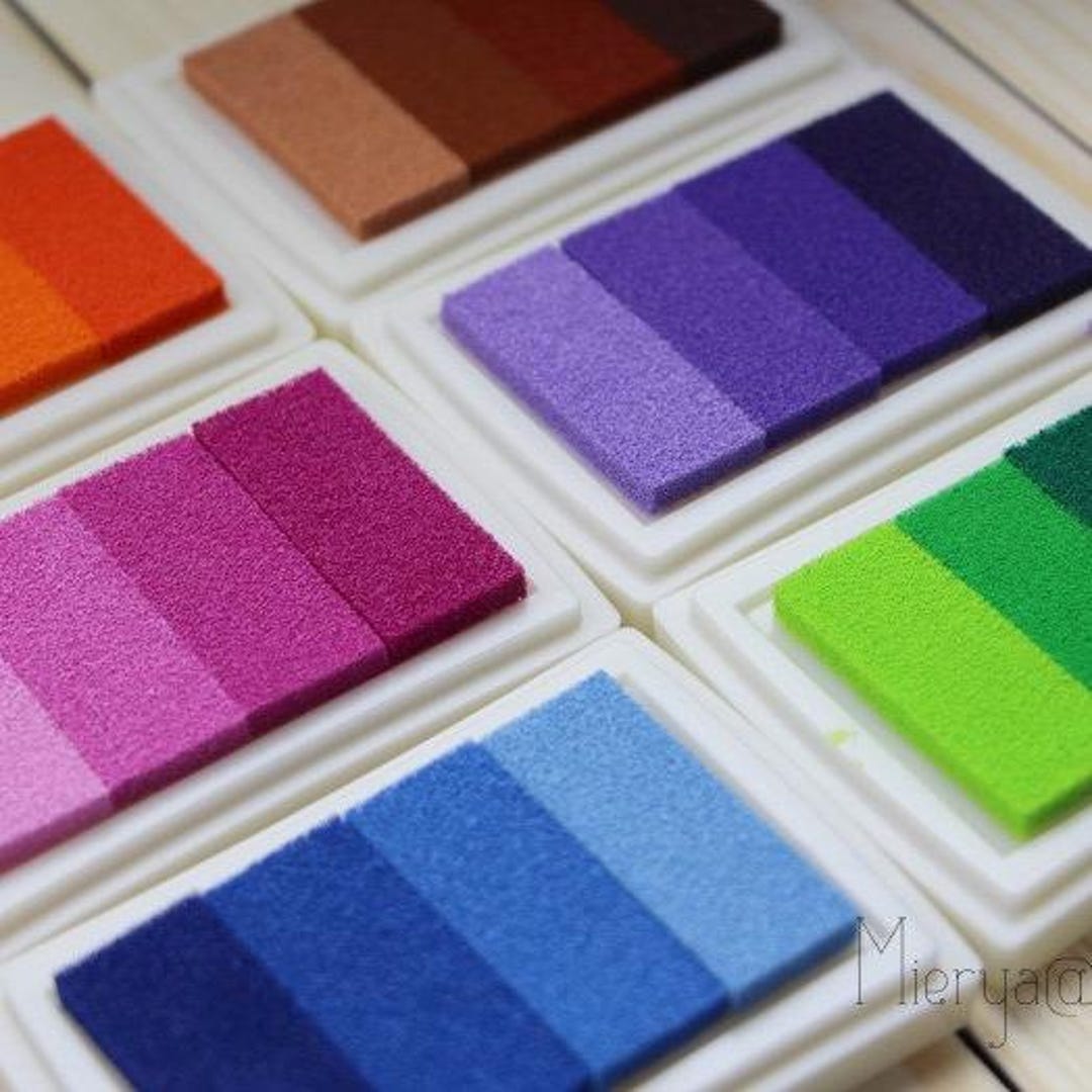 1 Piece Craft Colorful Ink Pad Stamp Ink Pad Stamp Pad 6 Styles - Etsy