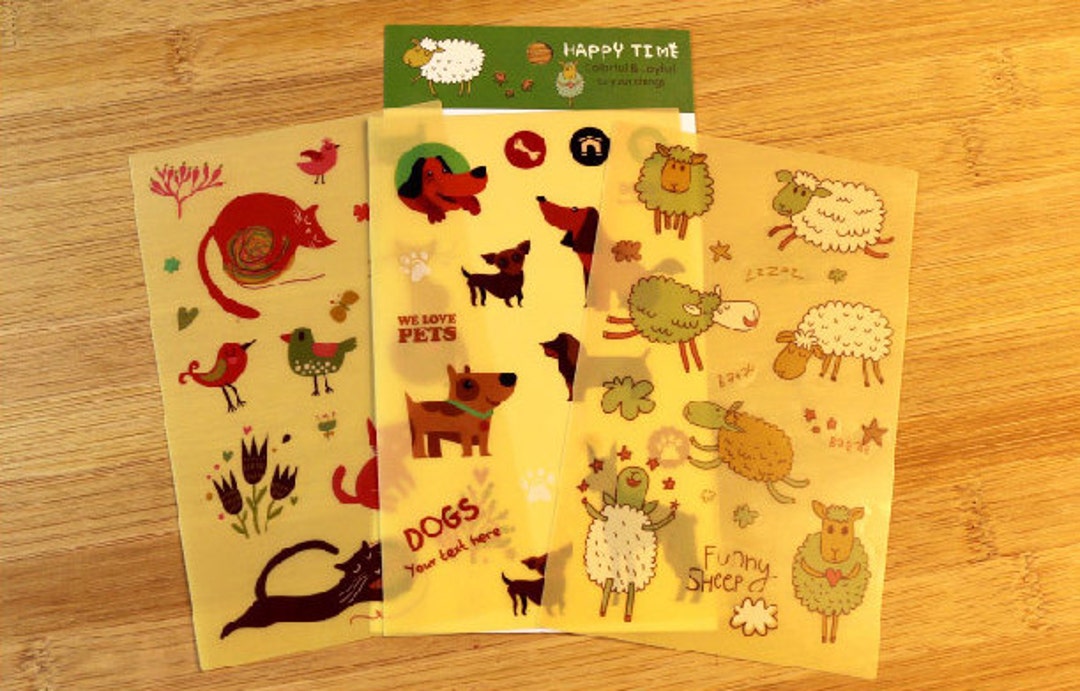 Happy Time Sticker Set Deco Sticker Diary Sticker - Etsy