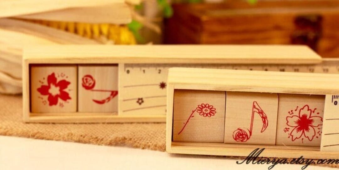 2 SETS Musical Notes Stamps - Rubber Stamp - Diary Stamp - Deco Stamp ...