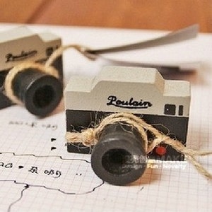 1 Piece Wooden Rubber Stamp Rubber Stamp Camera Shape - Etsy