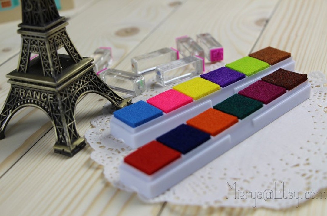 6 Colors Ink Pad Stamp Ink Stamp Pad 2 Styles Can Choose - Etsy