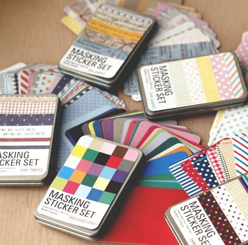 Masking Sticker Settin box ver Deco Sticker Diary | Etsy