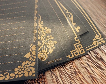 8 Sheets Vintage Style Brown Writing Paper Stationery | Etsy