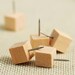 10 Pcs Square Wooden Push Pins Drawing Pin Thumbtack Pushpins for Soft ...