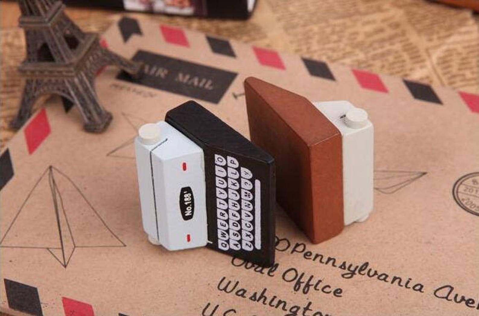 Printer Style Wood Paper Clips card Holder Memo Clip Note | Etsy