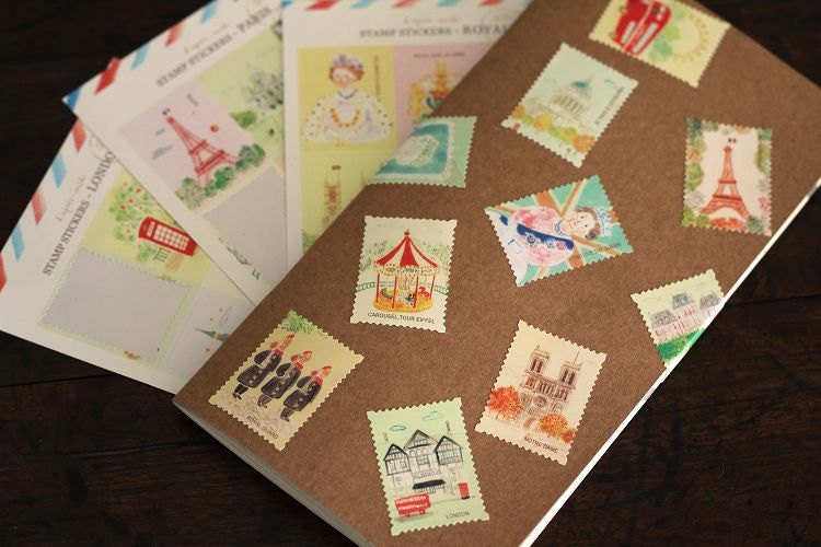 Stamp Sticker Set Masking Stickers Deco Stickers Diary - Etsy
