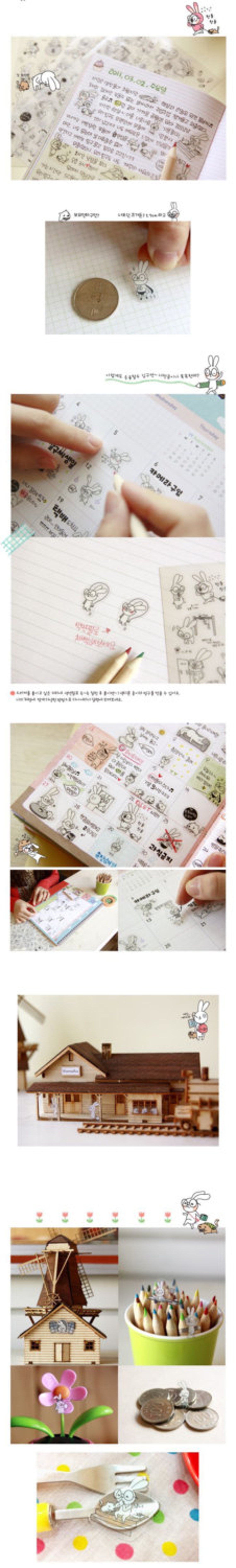 Korean Transparent Sticker Set Diary Sticker Cell Phone | Etsy