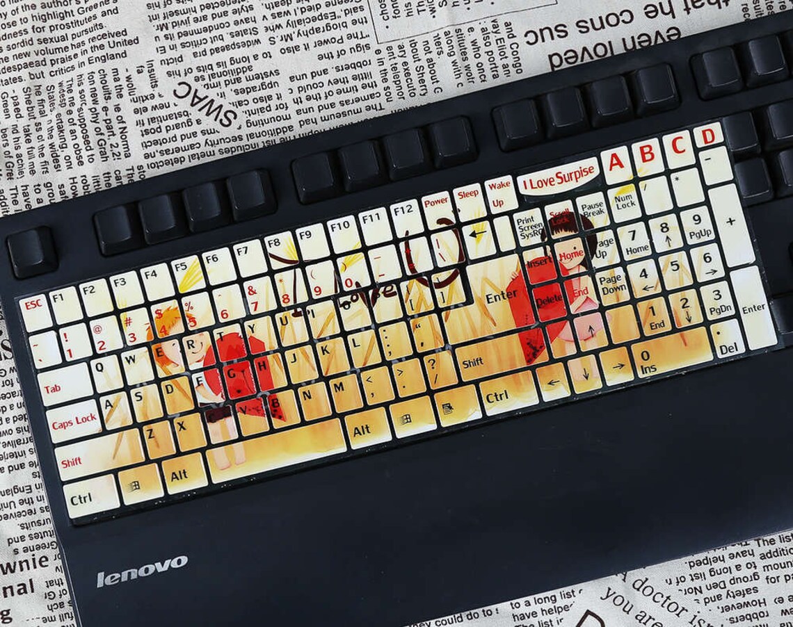 Girl Keyboard Sticker DIY 3D Desktop Keyboard Decal Common Use | Etsy