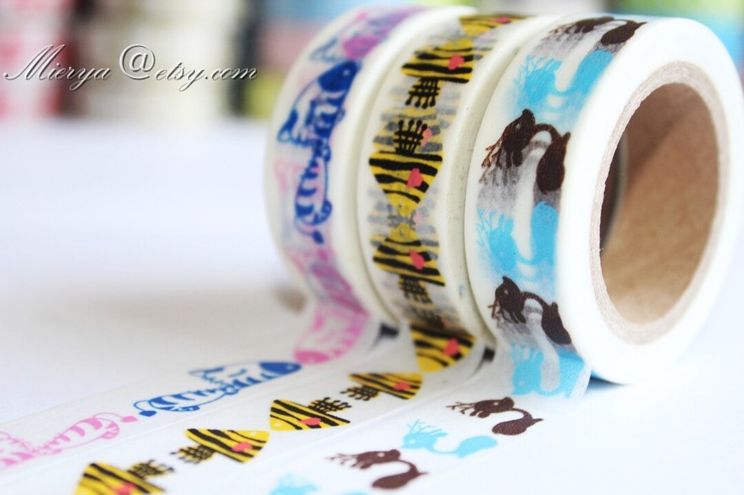 3 Rolls Japanese Washi Tape Set - Masking Tape - Paper Tape - Deco Tape ...