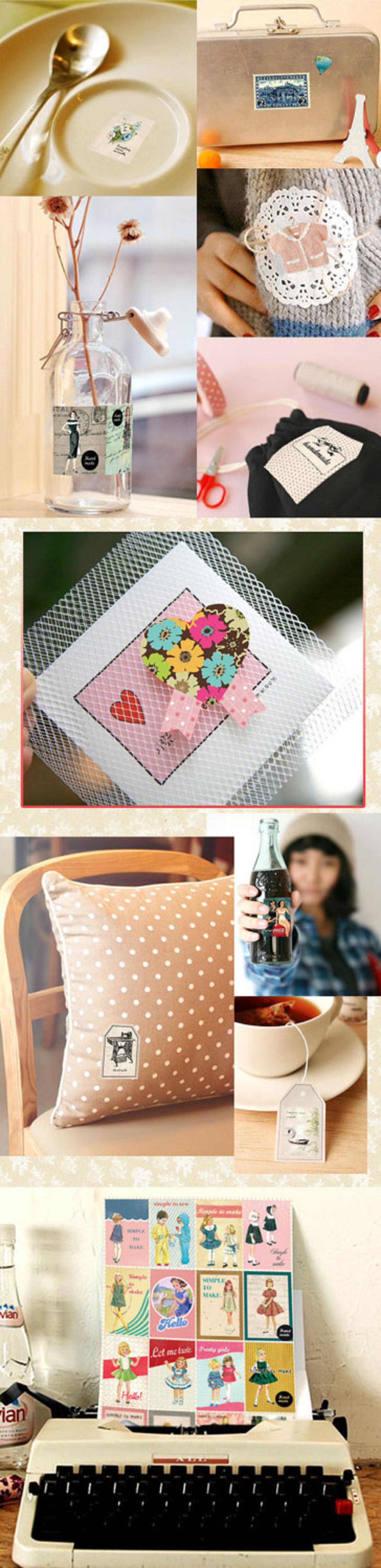 Pictorial Sticker Set Euro Vintage Sticker Set Paper | Etsy