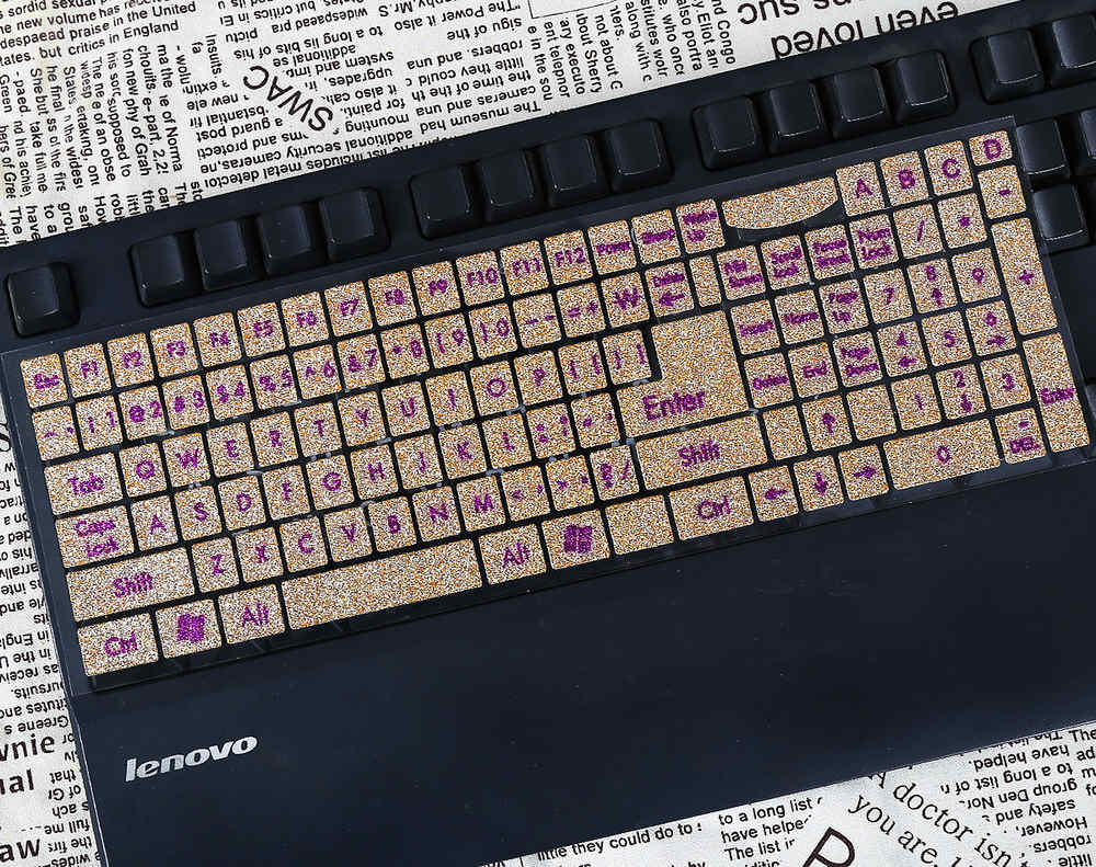 Glitter Keyboard Sticker DIY 3D Desktop Keyboard Decal Common - Etsy