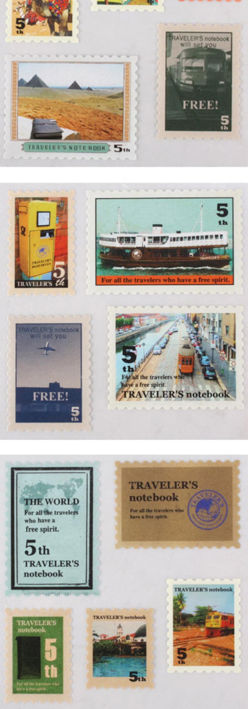 Sticker Stamp Set Stamp Sticker Set Deco Sticker Set | Etsy