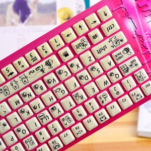 1 Sheet Luminous 3D Foam Keyboard Sticker Keyboard Decals - Etsy
