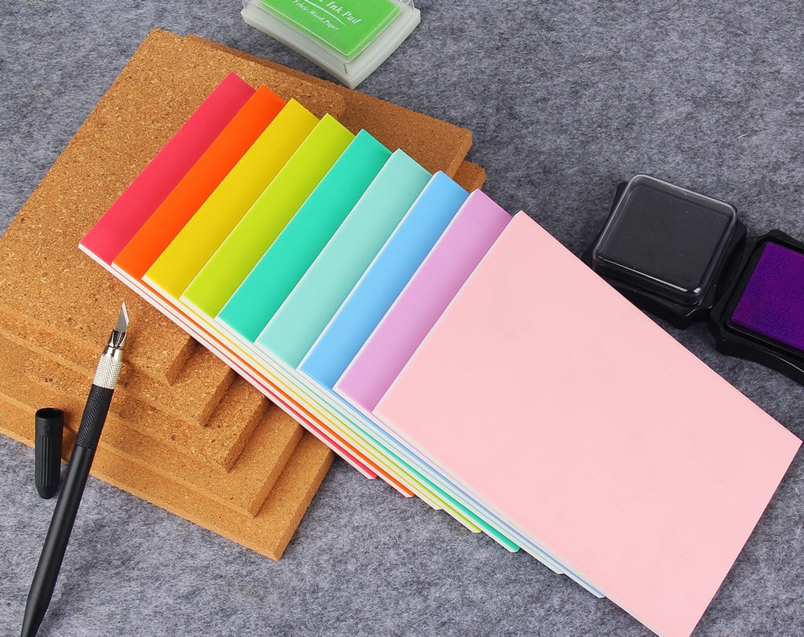 Rainbow Layer Rubber Block DIY Rubber Stamp Layer Rubber | Etsy