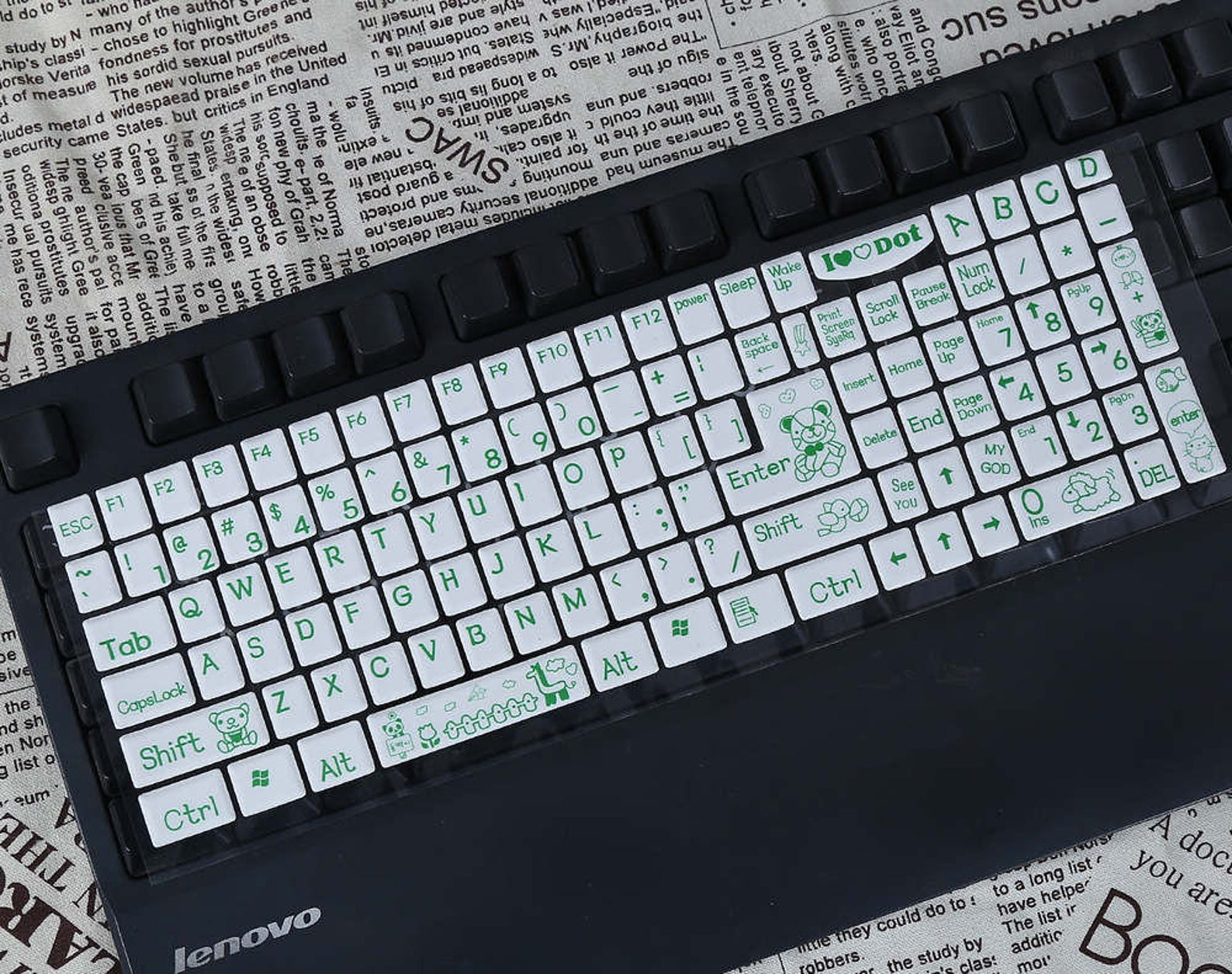 Foam Keyboard Sticker DIY 3D Desktop Keyboard Decal Common Use ...
