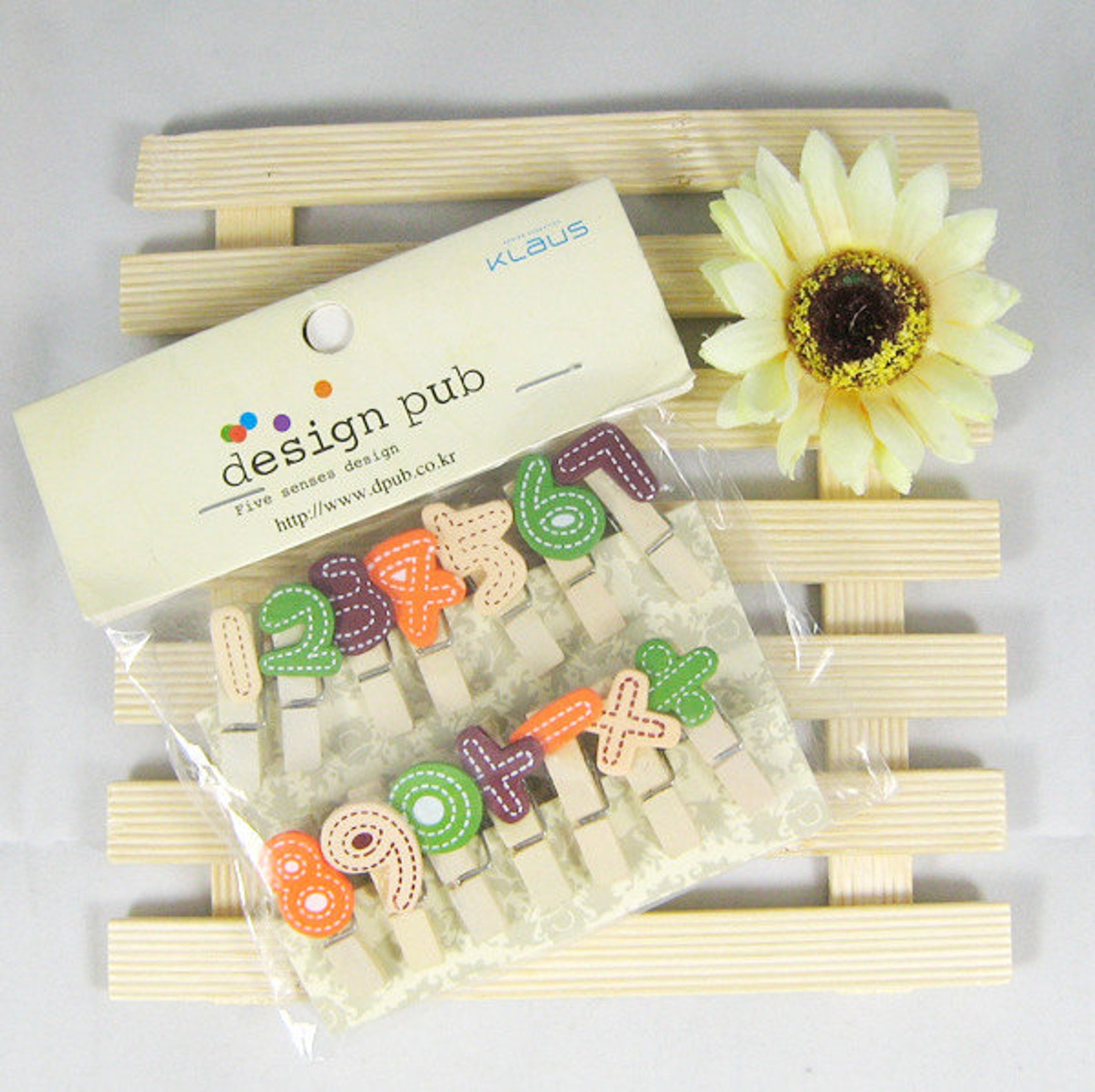 10 Pcs Number Wood Clips Set Wall Decoration Photo Clips | Etsy
