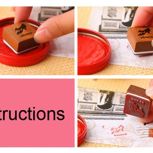 Vintage Stamp in Match Box Rubber Stamp Diary Stamp Wood Stamp Filofax ...