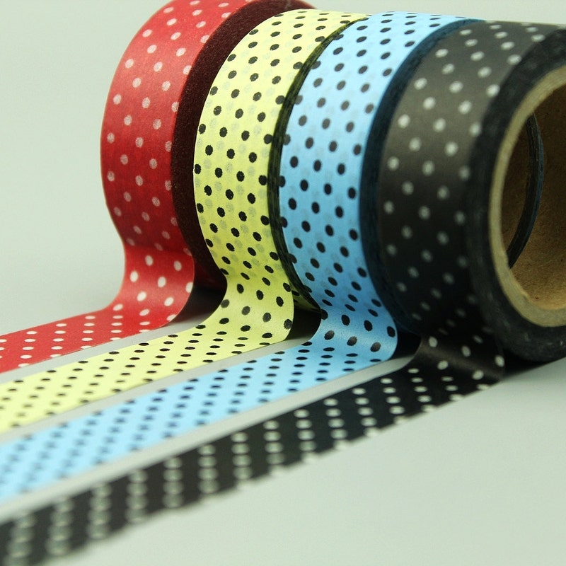 Polka Dot Washi Tape Set - Etsy UK