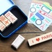 High Quality Diary Stamp and Sticker Set in Tin Box Rubber Stamp Wood ...