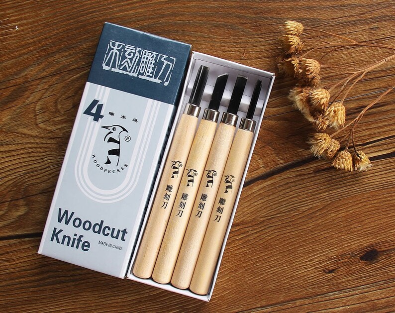 Metal Head Rubber Graver Set Carving Knife Carver 4 Pcs - Etsy