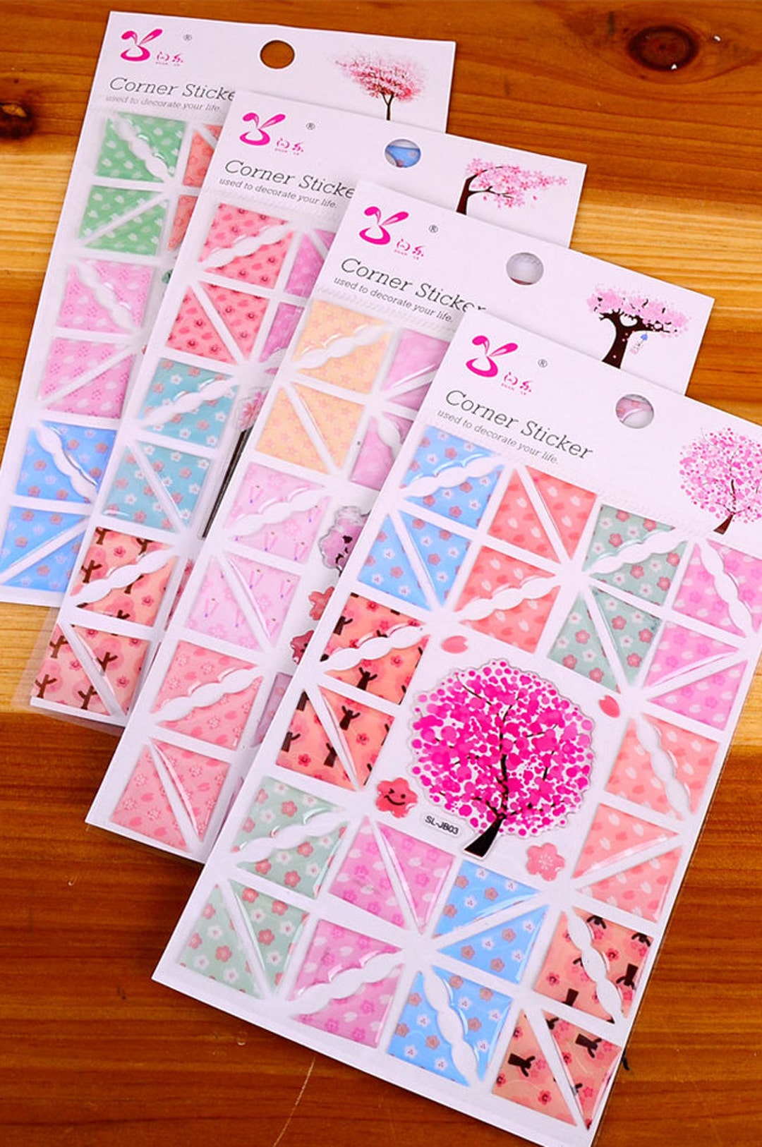 Individual Pack 3D Corner Sticker Set - Deco Sticker - Diary Sticker ...
