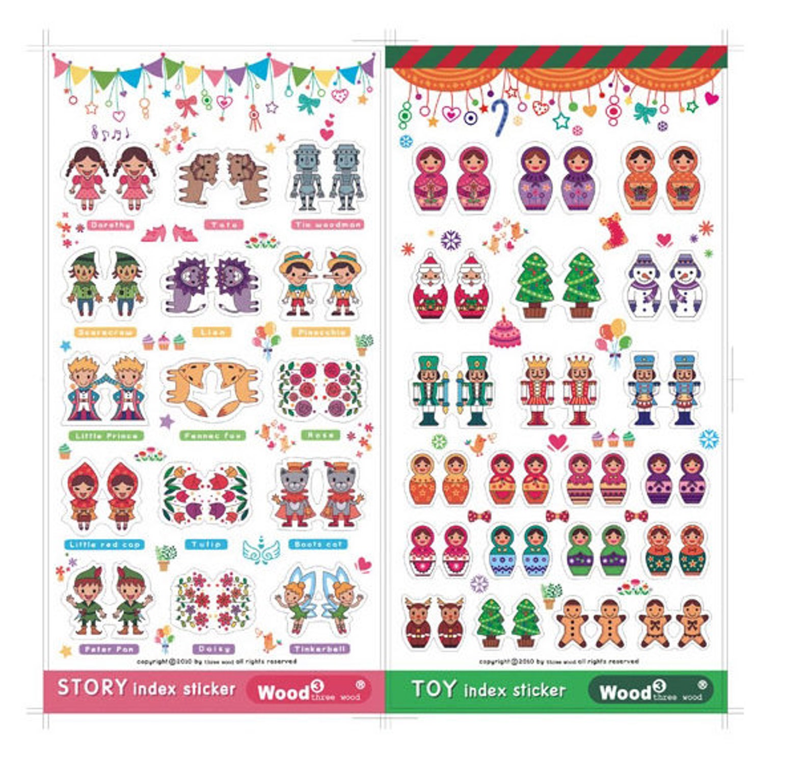 Story Index Sticker Set Diary Sticker Deco Sticker Label Sticker ...