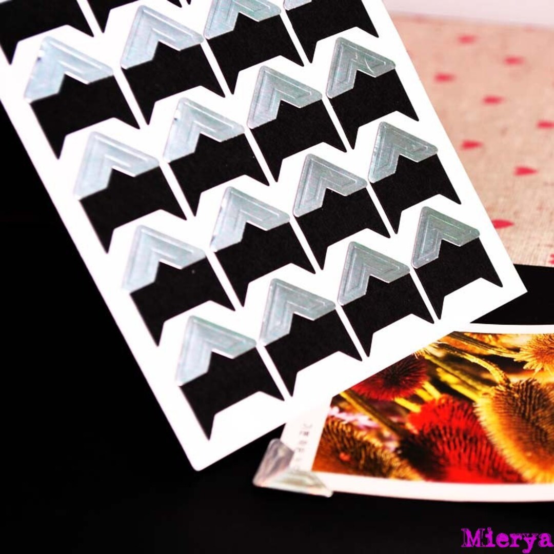 24 Pcs Photo Album Stickers - Corner Sticker - Photo Corners - Silver ...