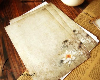 8 Sheets Vintage Style Brown Writing Paper Stationery | Etsy