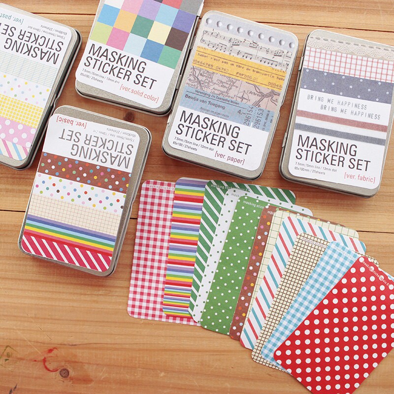 Masking Sticker Settin box ver Deco Sticker Diary | Etsy