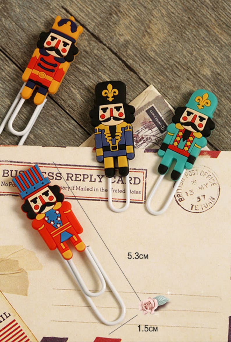 Book Mark Set Rubber Head Paper Clips Clip Bookmark | Etsy