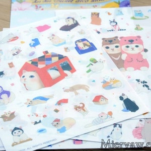 Choo Choo Sweet Deco Sticker Set Cat Sticker Deco Sticker Diary Sticker ...