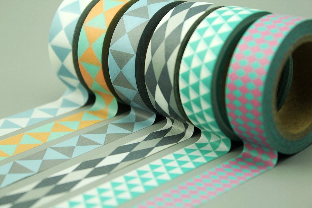 Washi Tape Set: Japanese Masking Tape for Gift Wrapping, 6 Rolls - Etsy