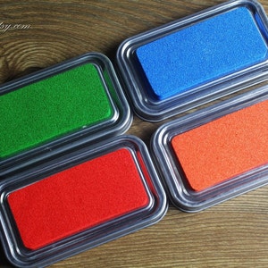 4 Pcs Tin Box Packed Stamp Pad Set - Rubber Stamp Ink Pad - Stamp Ink ...