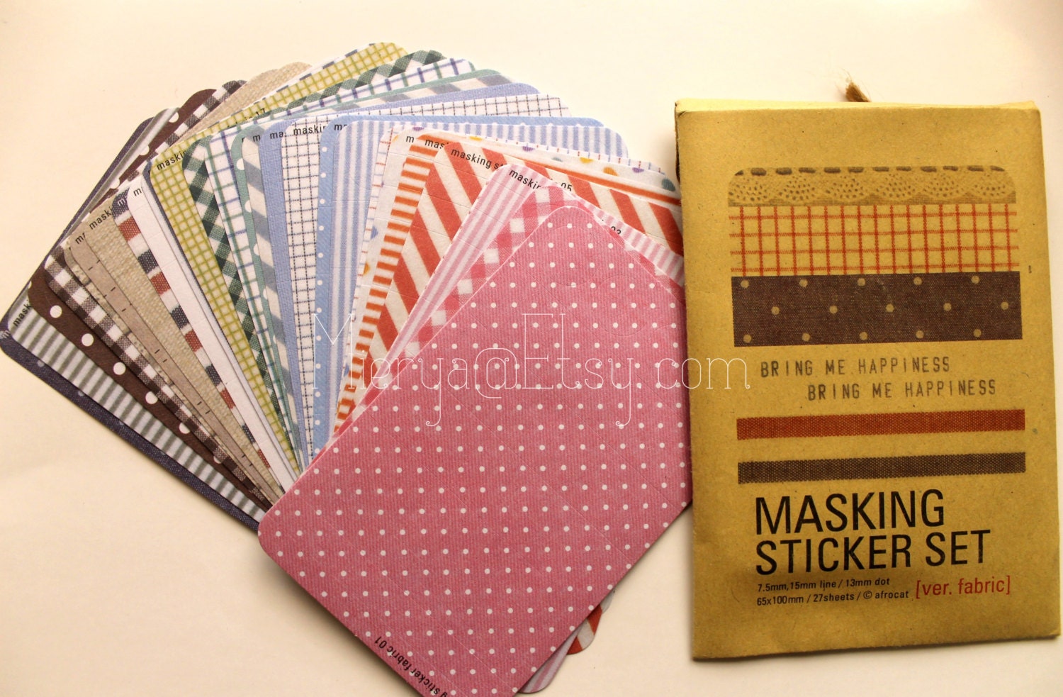 Masking Sticker Set Deco Sticker Set Paper Stickers 4 - Etsy