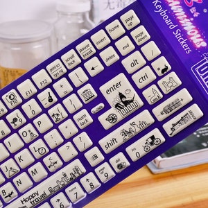 1 Sheet Luminous 3D Foam Keyboard Sticker Keyboard Decals - Etsy