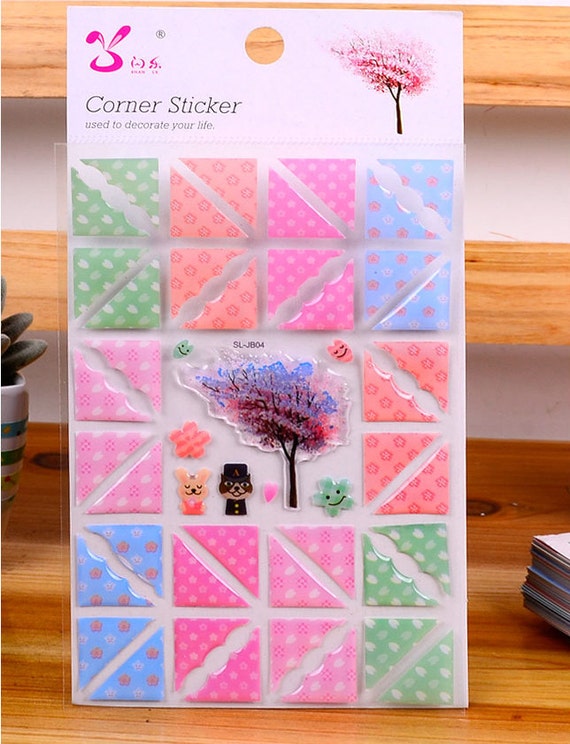 3D Corner Sticker Deco Sticker Diary Sticker Epoxy | Etsy