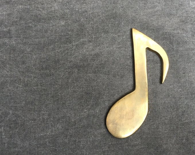 Vintage Brass Music Note Musician Musical Sheet Music - Eighth Note - Etsy