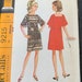60s Mccall's 9215 Pattern Misses' Mod Back Wrap Dress Tiki Polynesian ...